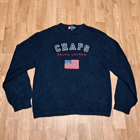 Chaps | Sweaters | Vintage Chaps Ralph Lauren Sweater Men Xl Navy ...